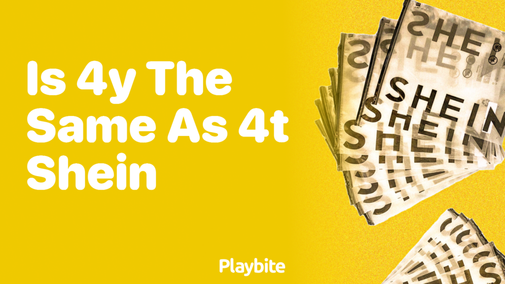 Is 4Y the Same Size as 4T at SHEIN? - Playbite