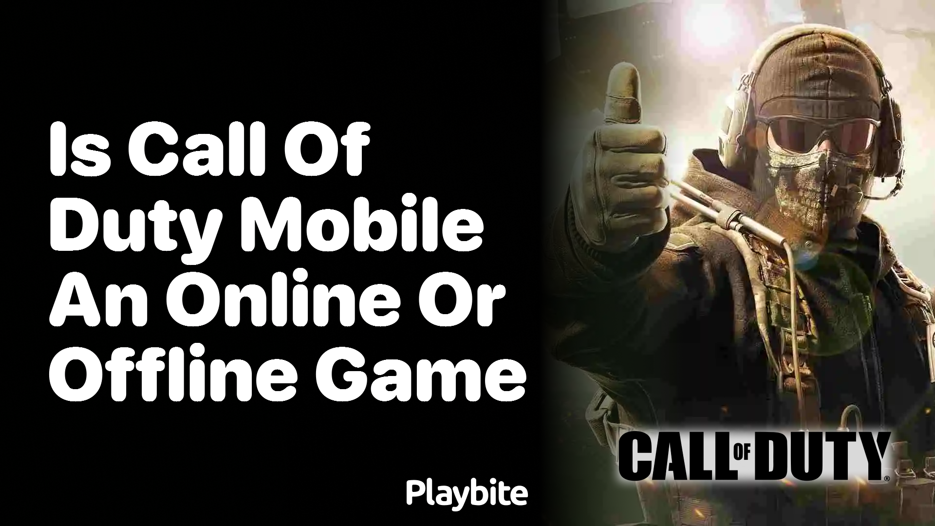 Is Call of Duty Mobile an Online or Offline Game? - Playbite