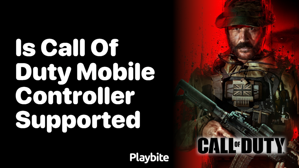 Is Call of Duty Mobile Controller Supported? Find Out Here! - Playbite