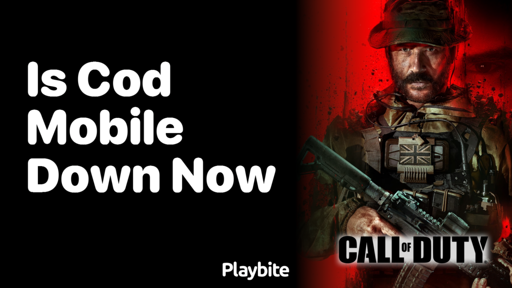 Is COD Mobile Down Right Now? Let's Find Out! - Playbite