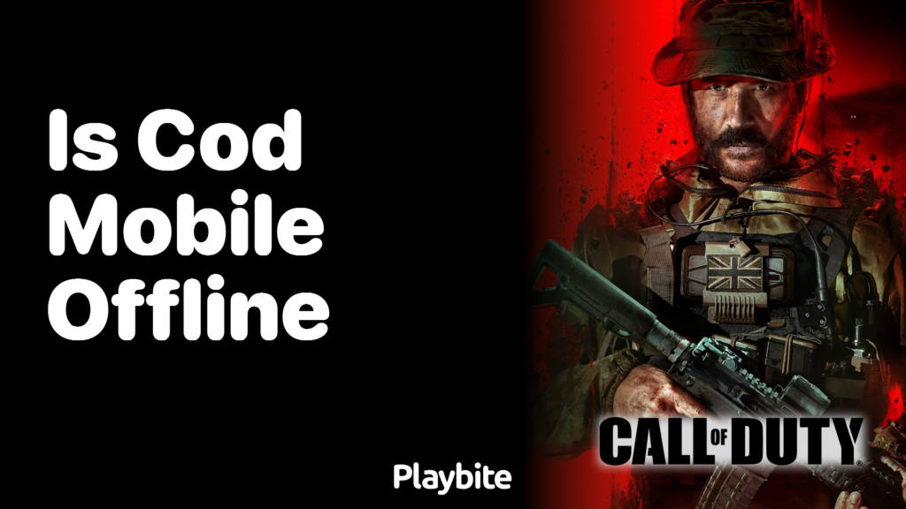 Is COD Mobile Playable Offline? - Playbite
