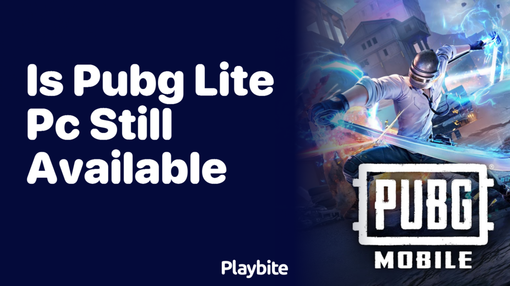 Is PUBG Lite PC Still Available? - Playbite