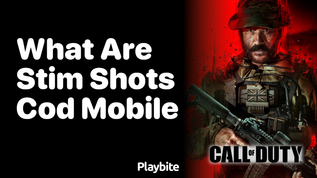 What Are Stim Shots in COD Mobile? - Playbite