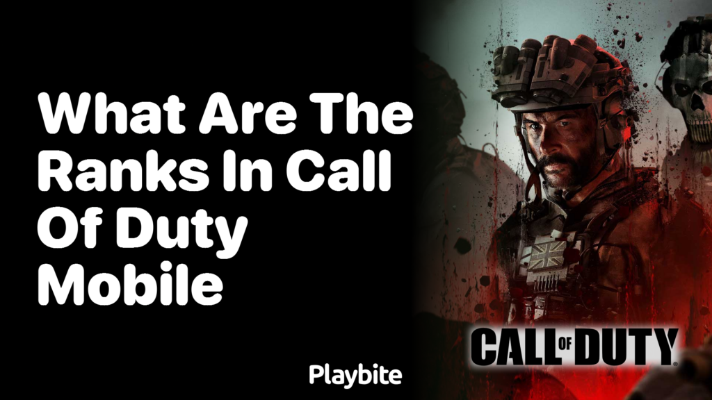 What are the Ranks in Call of Duty Mobile? - Playbite