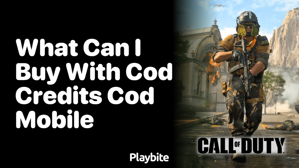 What Can I Buy With COD Credits in COD Mobile? - Playbite