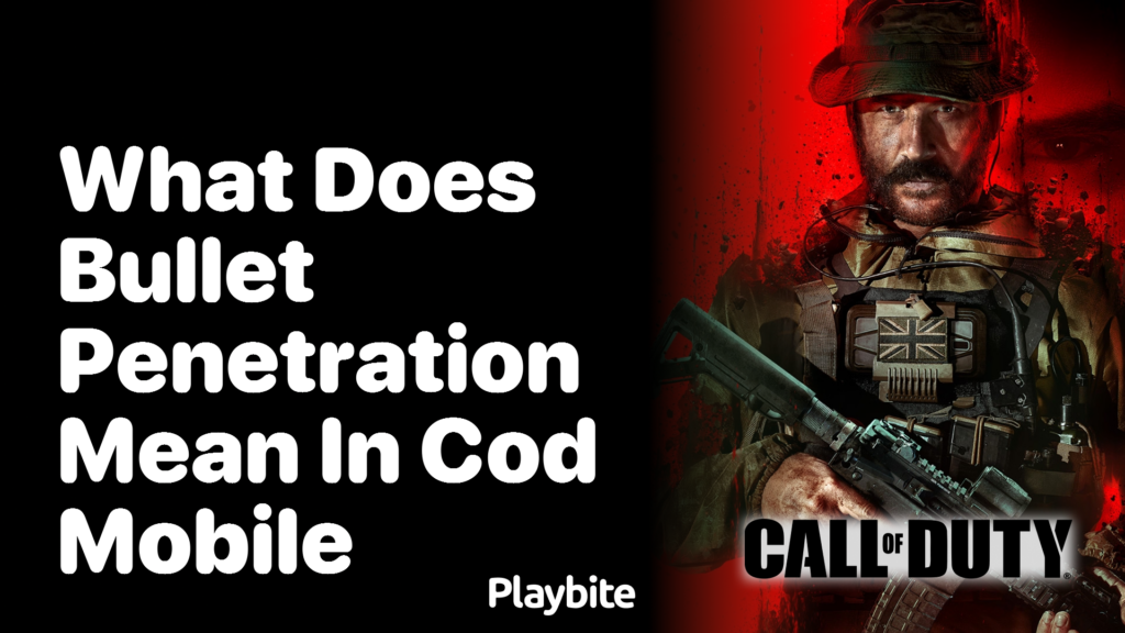What Does Bullet Penetration Mean in COD Mobile? - Playbite