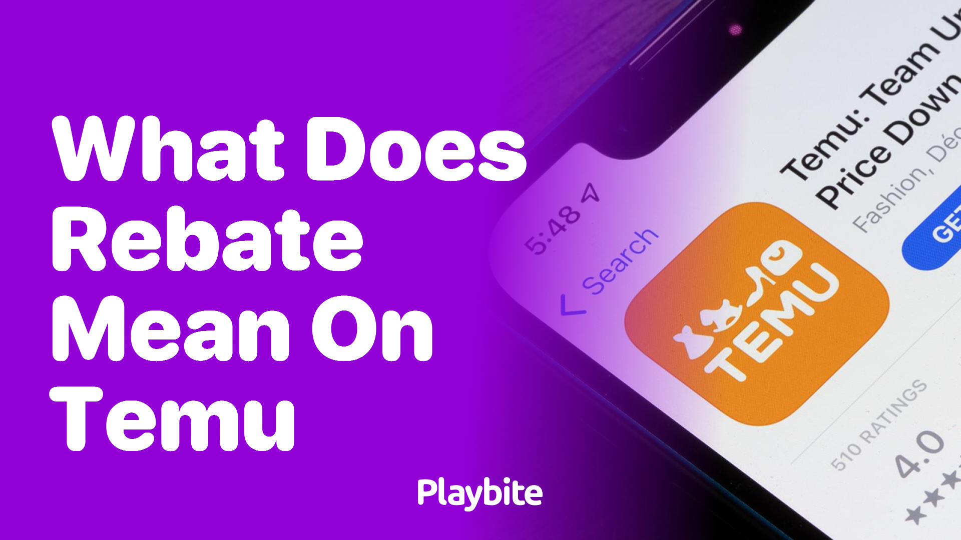 What Does Rebate Mean on Temu? - Playbite