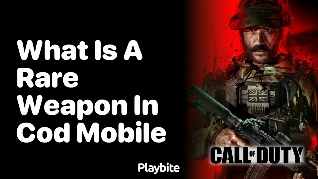 What is a Rare Weapon in COD Mobile? - Playbite