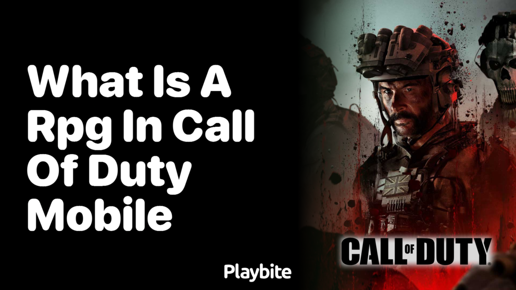 What is an RPG in Call of Duty Mobile? - Playbite