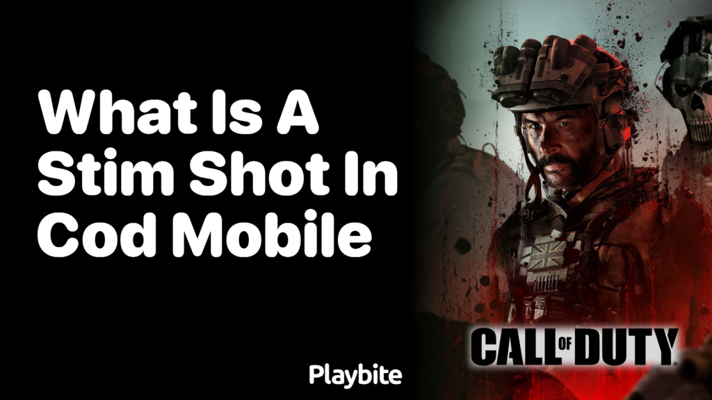 What Is a Stim Shot in COD Mobile? - Playbite