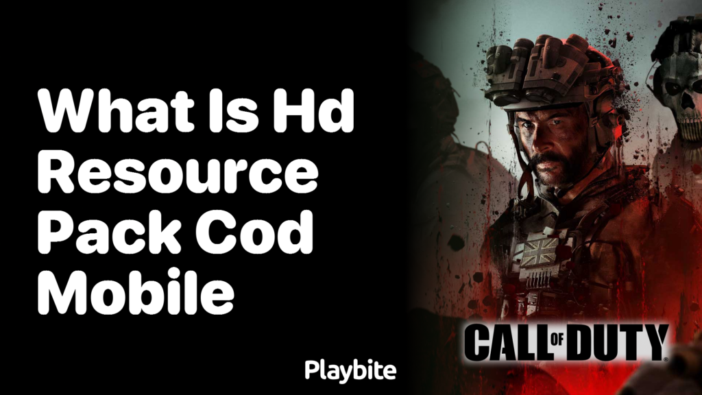 What Is the HD Resource Pack in COD Mobile? - Playbite