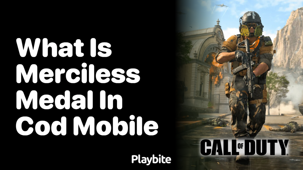 What Is the Merciless Medal in COD Mobile? - Playbite