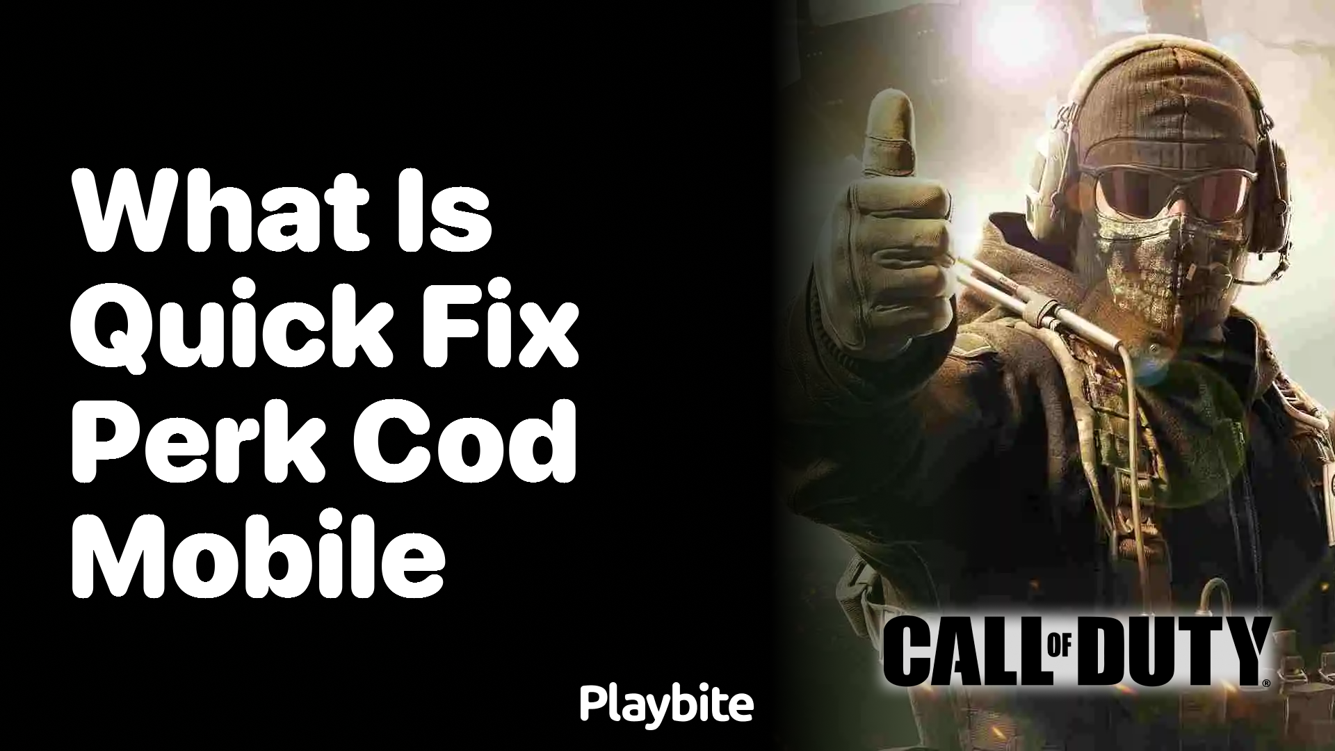 What is Quick Fix Perk in COD Mobile? - Playbite