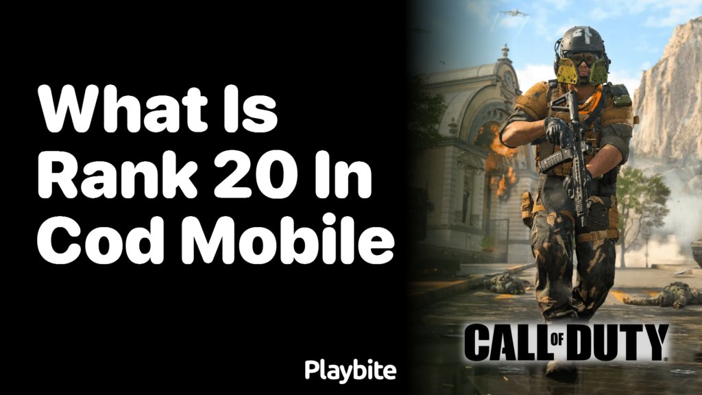 What is Rank 20 in COD Mobile? - Playbite