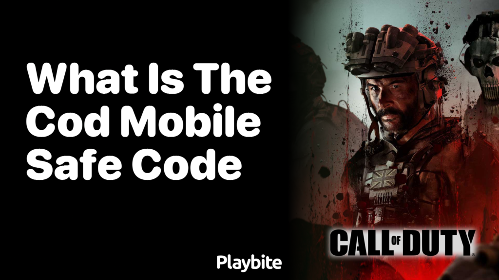 What is the COD Mobile Safe Code? - Playbite