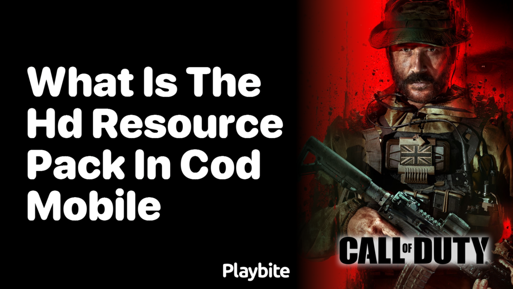 What is the HD Resource Pack in COD Mobile? - Playbite