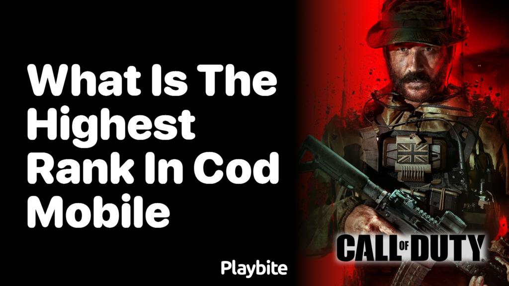 What is the Highest Rank in COD Mobile? - Playbite
