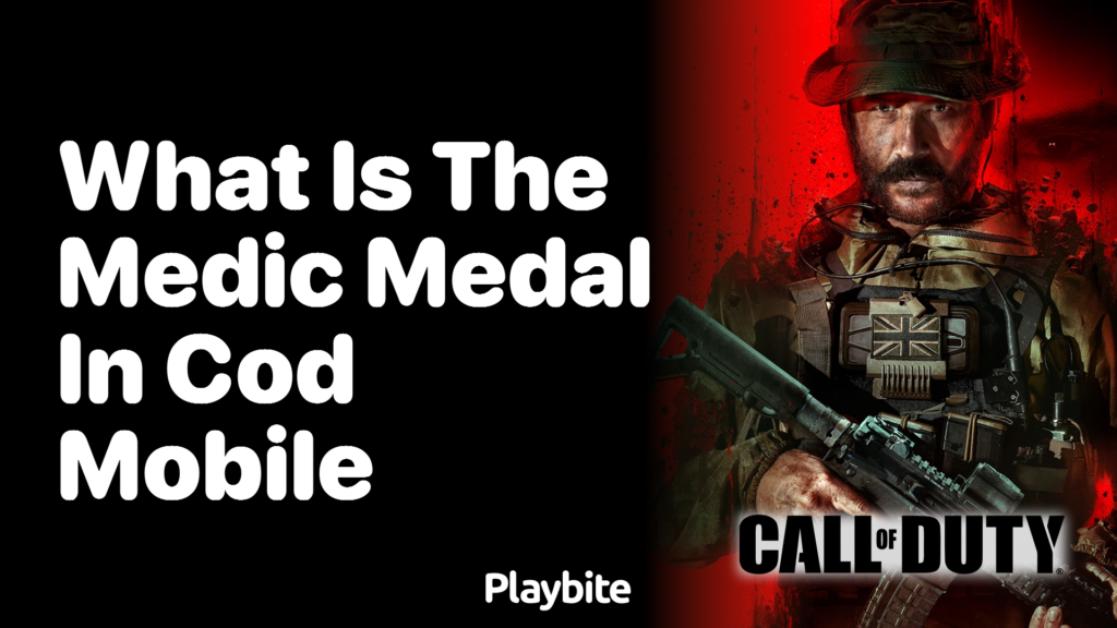 What Is the Medic Medal in COD Mobile? - Playbite