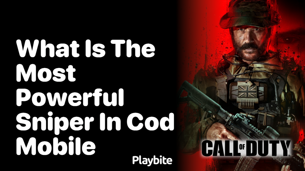 What Is the Most Powerful Sniper in COD Mobile? - Playbite