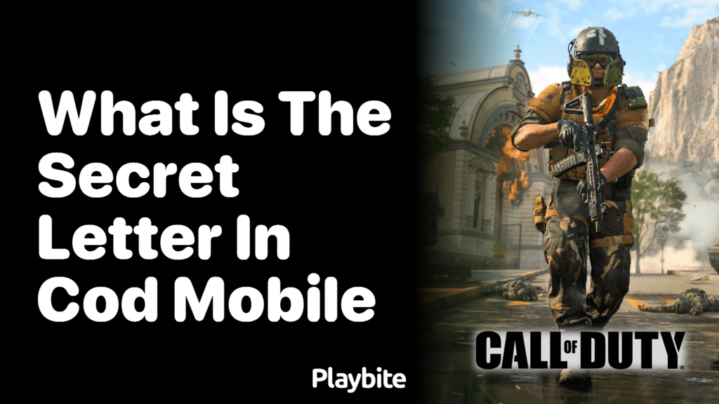 Discovering the Secret Letter in COD Mobile - Playbite