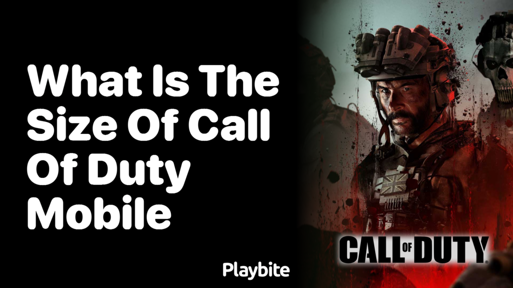 What is the Size of Call of Duty Mobile? - Playbite
