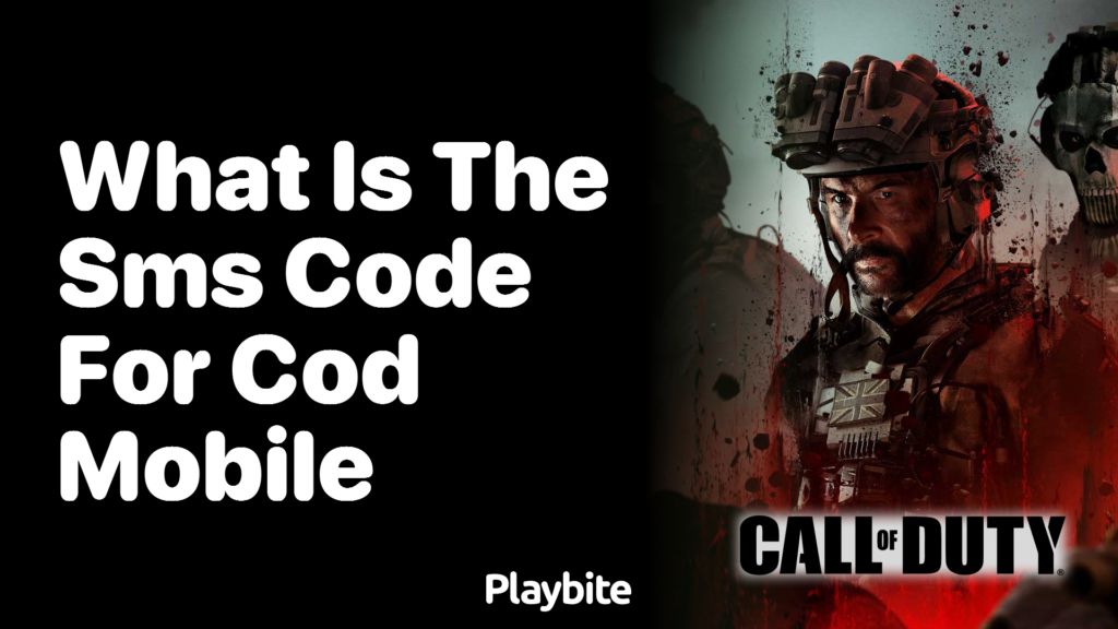 What Is the SMS Code for COD Mobile? - Playbite