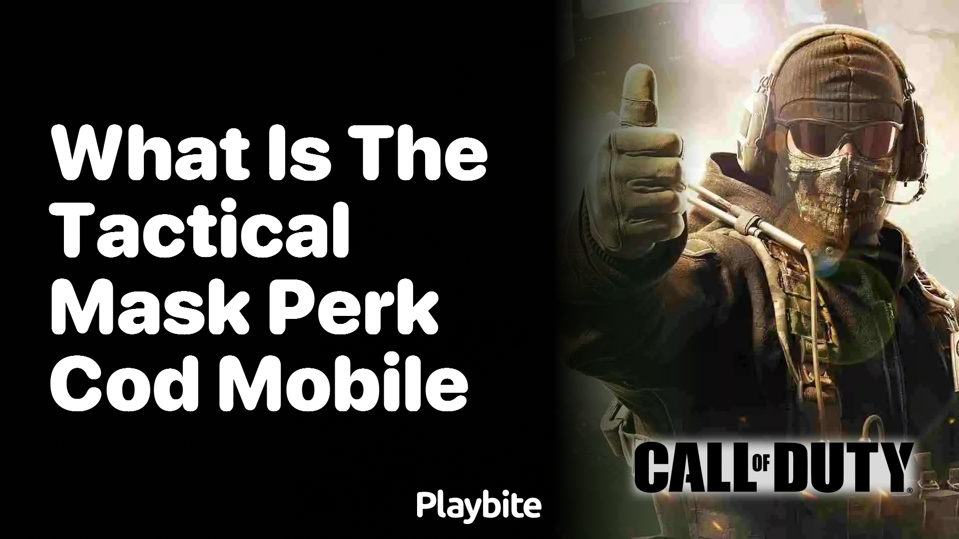 What is the Tactical Mask Perk in COD Mobile? - Playbite