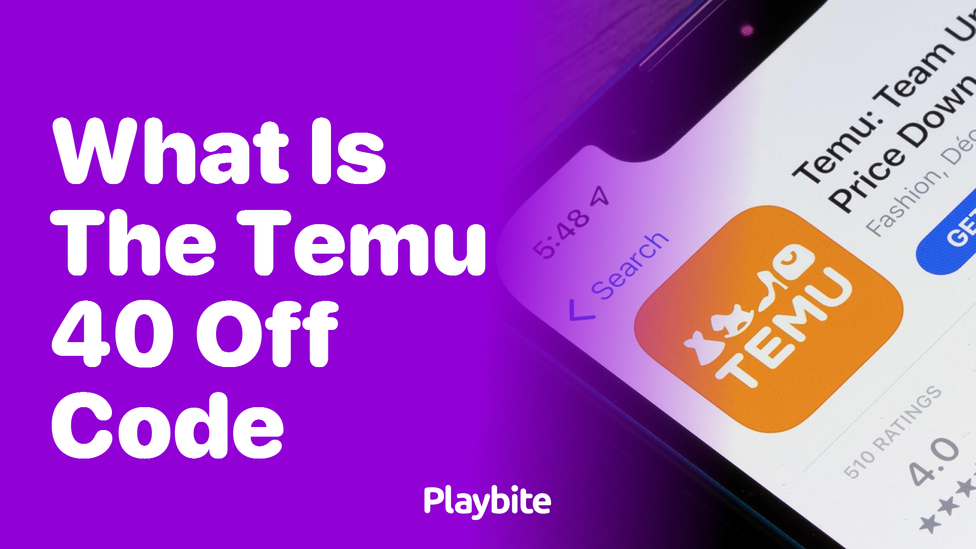 What Is the Temu 40% Off Code? - Playbite