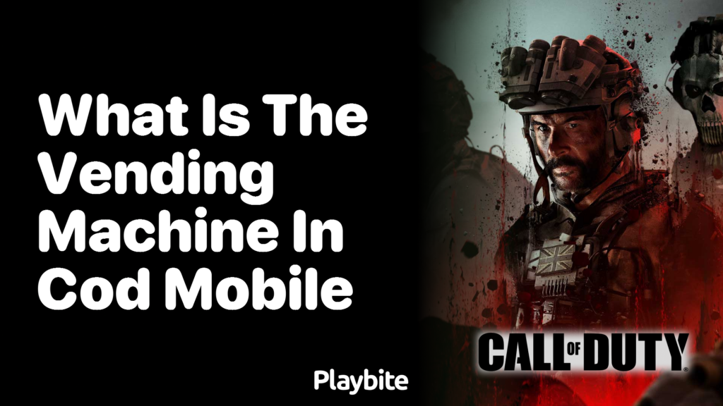 What Is the Vending Machine in COD Mobile? - Playbite