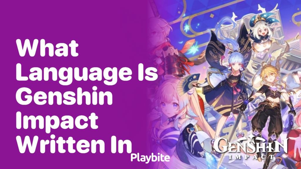 What Language Is Genshin Impact Written In? Unveiling the Game's Code ...