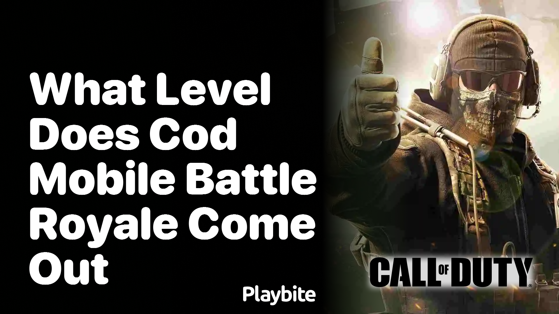 What Level Does Cod Mobile Battle Royale Become Available Playbite