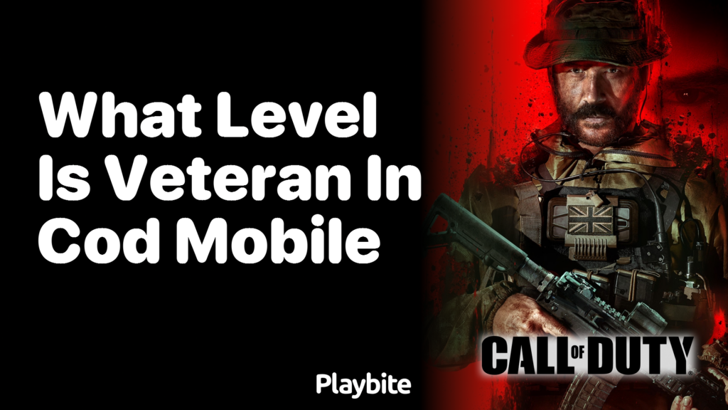 What Level is Considered Veteran in COD Mobile? - Playbite