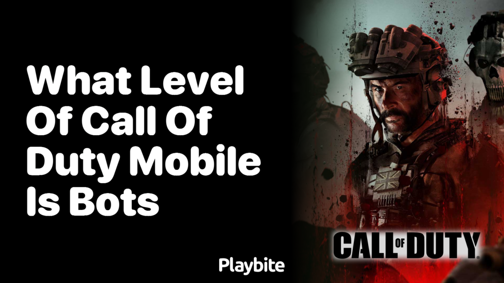 What Level of Call of Duty Mobile Is Dominated by Bots? - Playbite