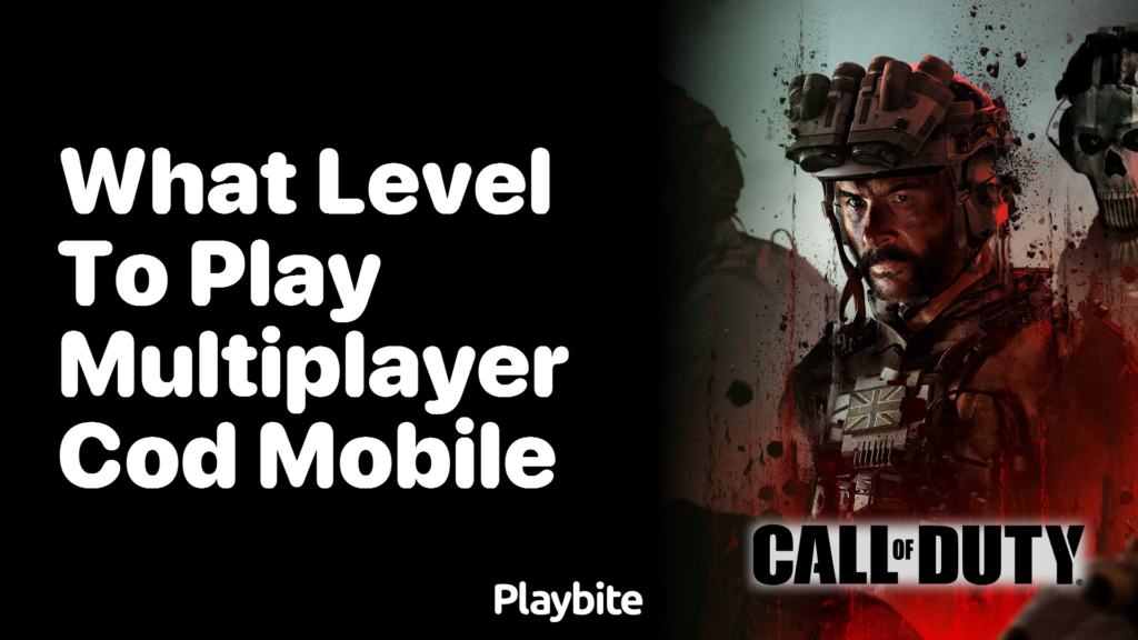 What Level Do You Need to Reach to Play Multiplayer in COD Mobile? - Playbite