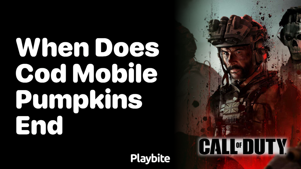 When Does COD Mobile's Pumpkin Event End? - Playbite