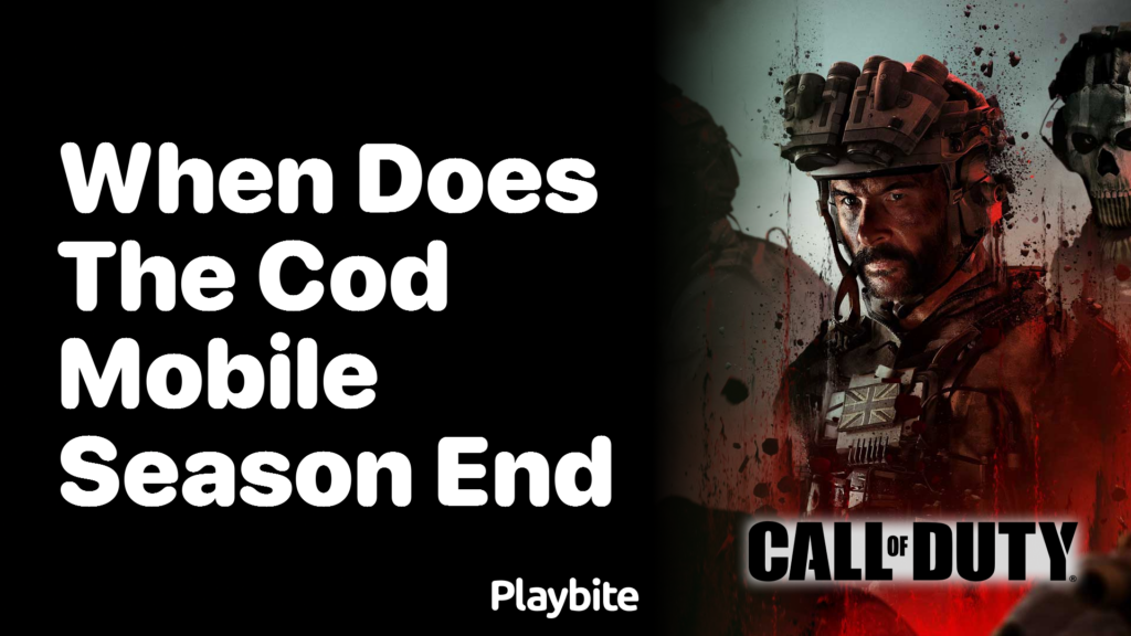 When Does the COD Mobile Season End? - Playbite