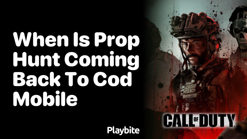 Wondering When Prop Hunt Is Coming Back to COD Mobile? - Playbite