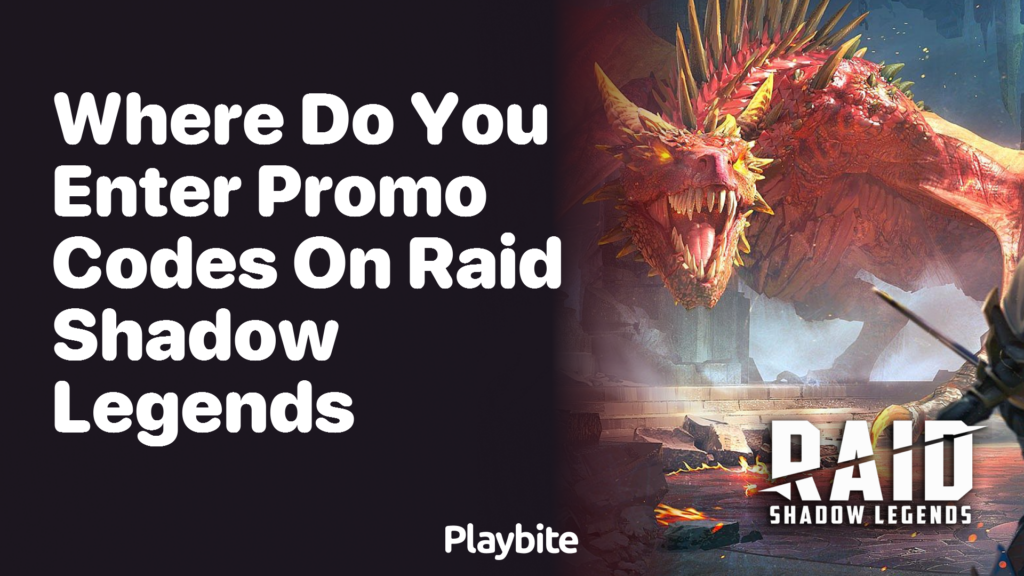 Where Do You Enter Promo Codes on Raid Shadow Legends? - Playbite