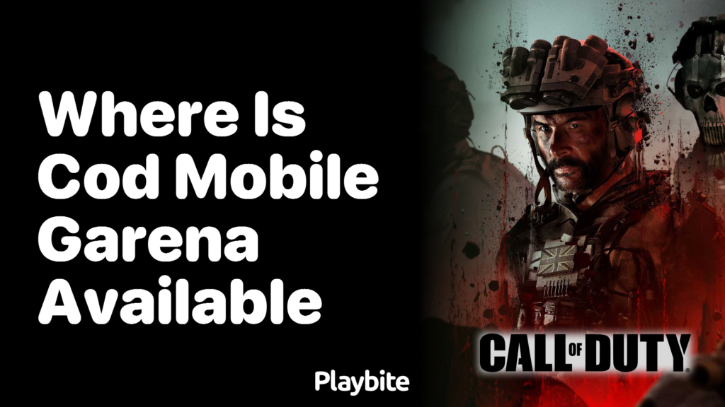 Where Is COD Mobile Garena Available? - Playbite