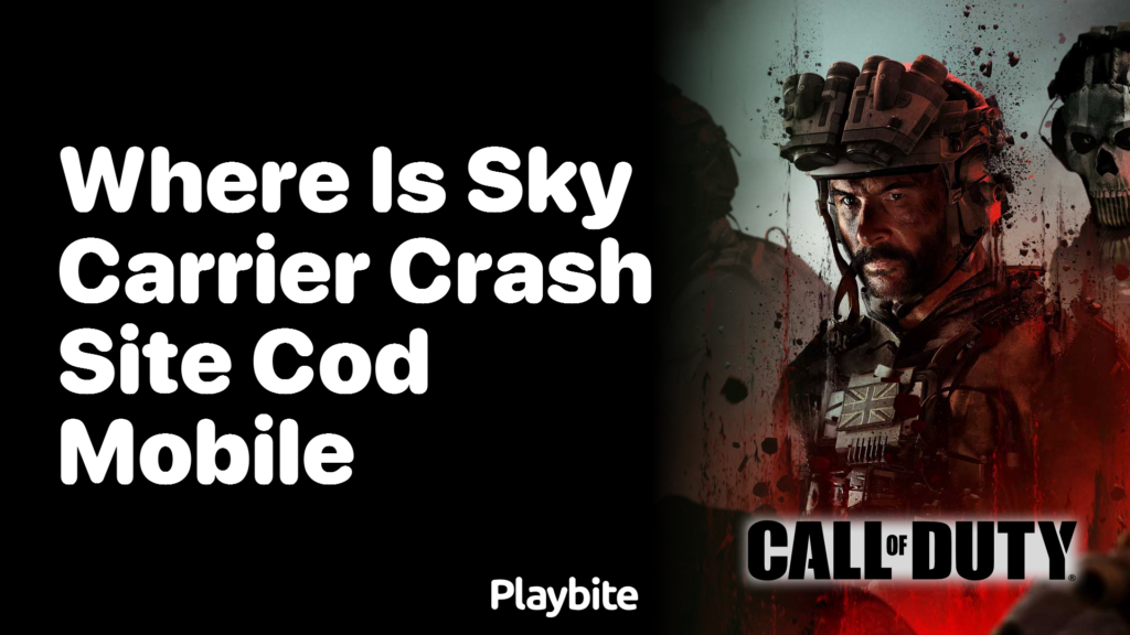 Where Is Sky Carrier Crash Site in COD Mobile? - Playbite