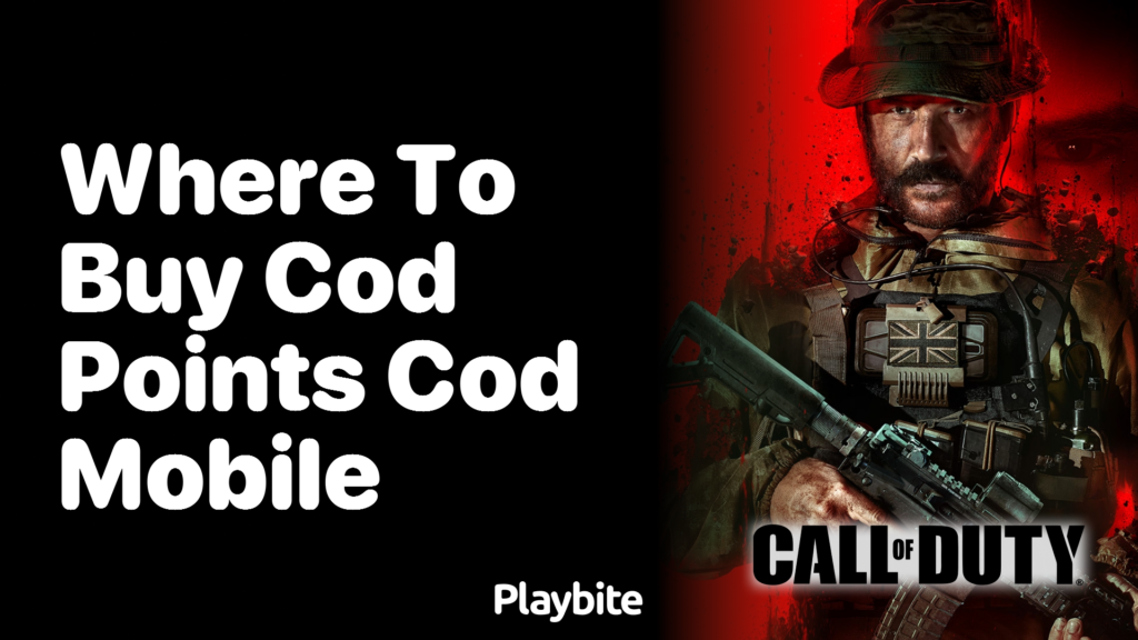 Where to Buy CoD Points for Call of Duty Mobile - Playbite