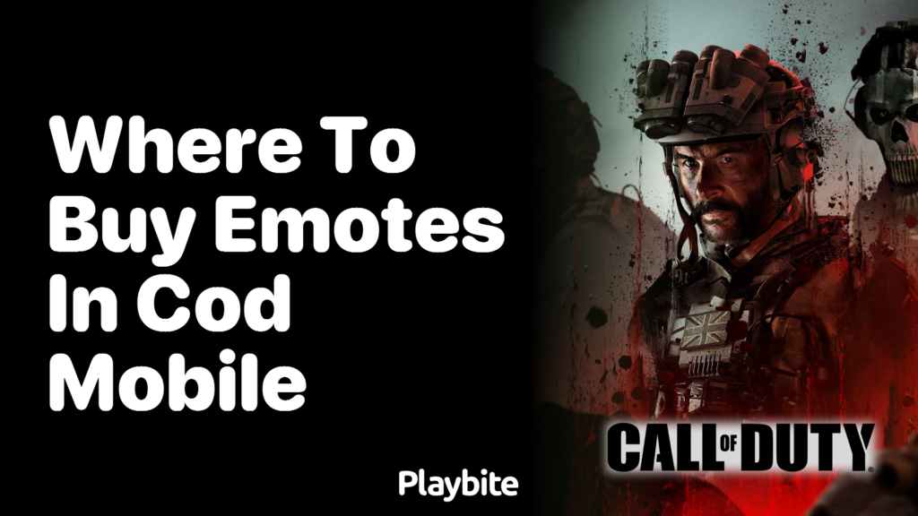 Where to Buy Emotes in COD Mobile? - Playbite