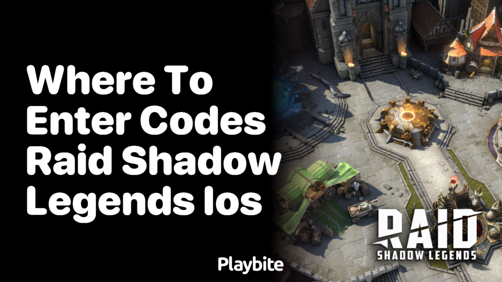 Where to Enter Codes in Raid Shadow Legends on iOS - Playbite