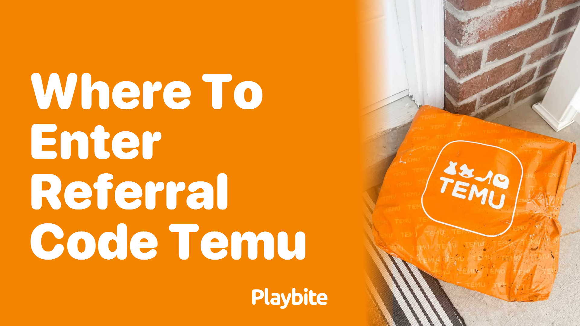 Where to Enter Referral Code on Temu - Playbite