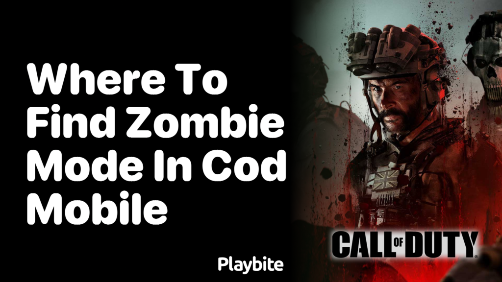 Where to Find Zombie Mode in COD Mobile - Playbite