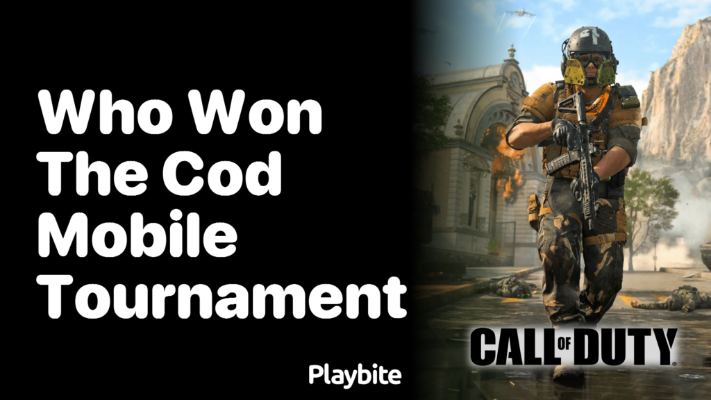 Who Won the COD Mobile Tournament? - Playbite