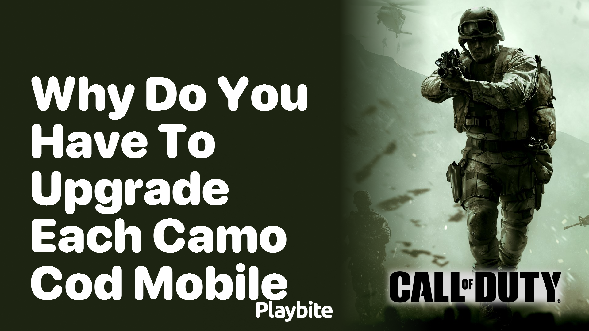 Why Do You Have to Upgrade Each Camo in COD Mobile? - Playbite