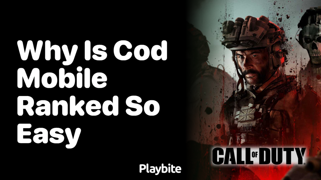 Why Is CoD Mobile Ranked So Easy? - Playbite