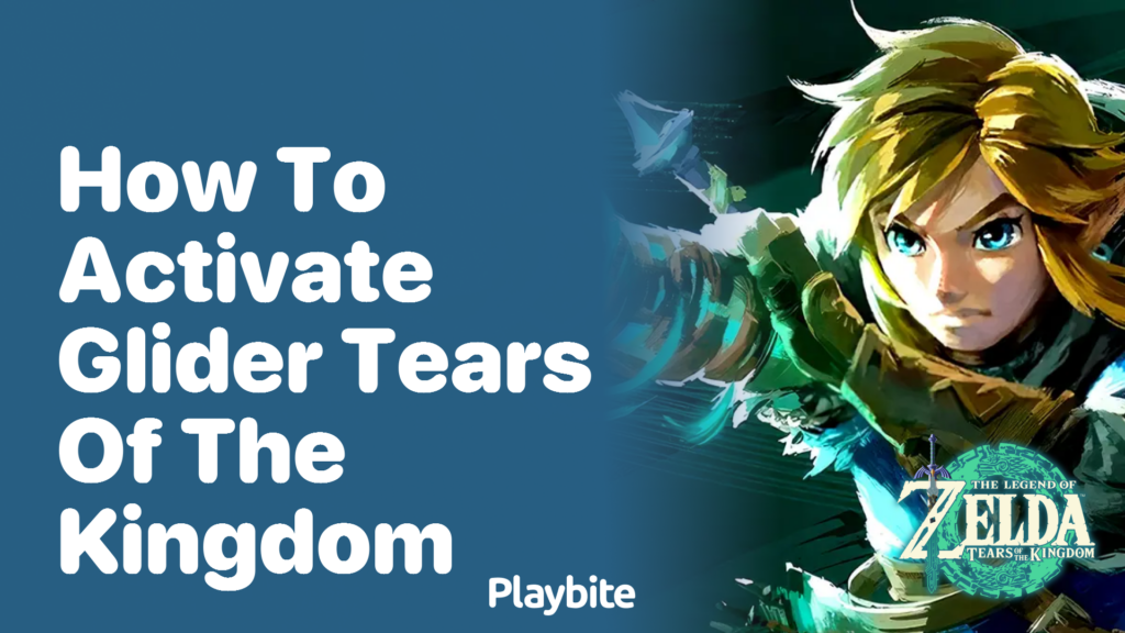 How to Activate Your Glider in Tears of the Kingdom - Playbite
