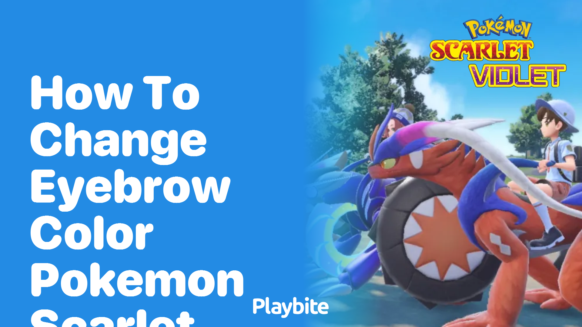 How to change eyebrow color in Pokemon Scarlet - Playbite
